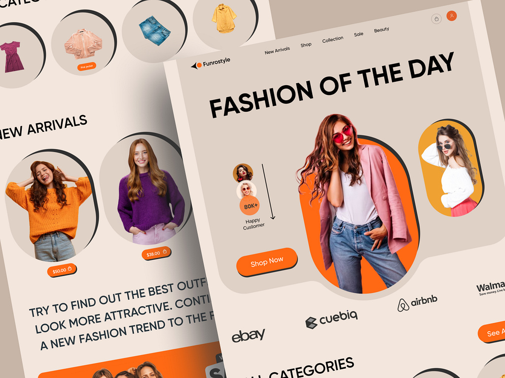 E-commerce Fashion Website Landing Page by Sri Mithun Dash on Dribbble