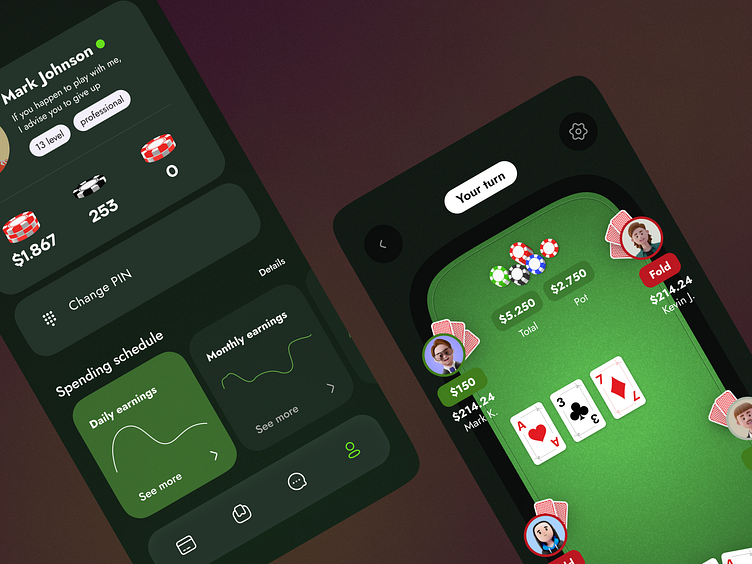 Poker App Concept by Ronas IT | UI/UX Team on Dribbble