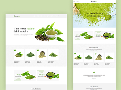Tea Store HTML Template - Sabujcha by HasThemes on Dribbble