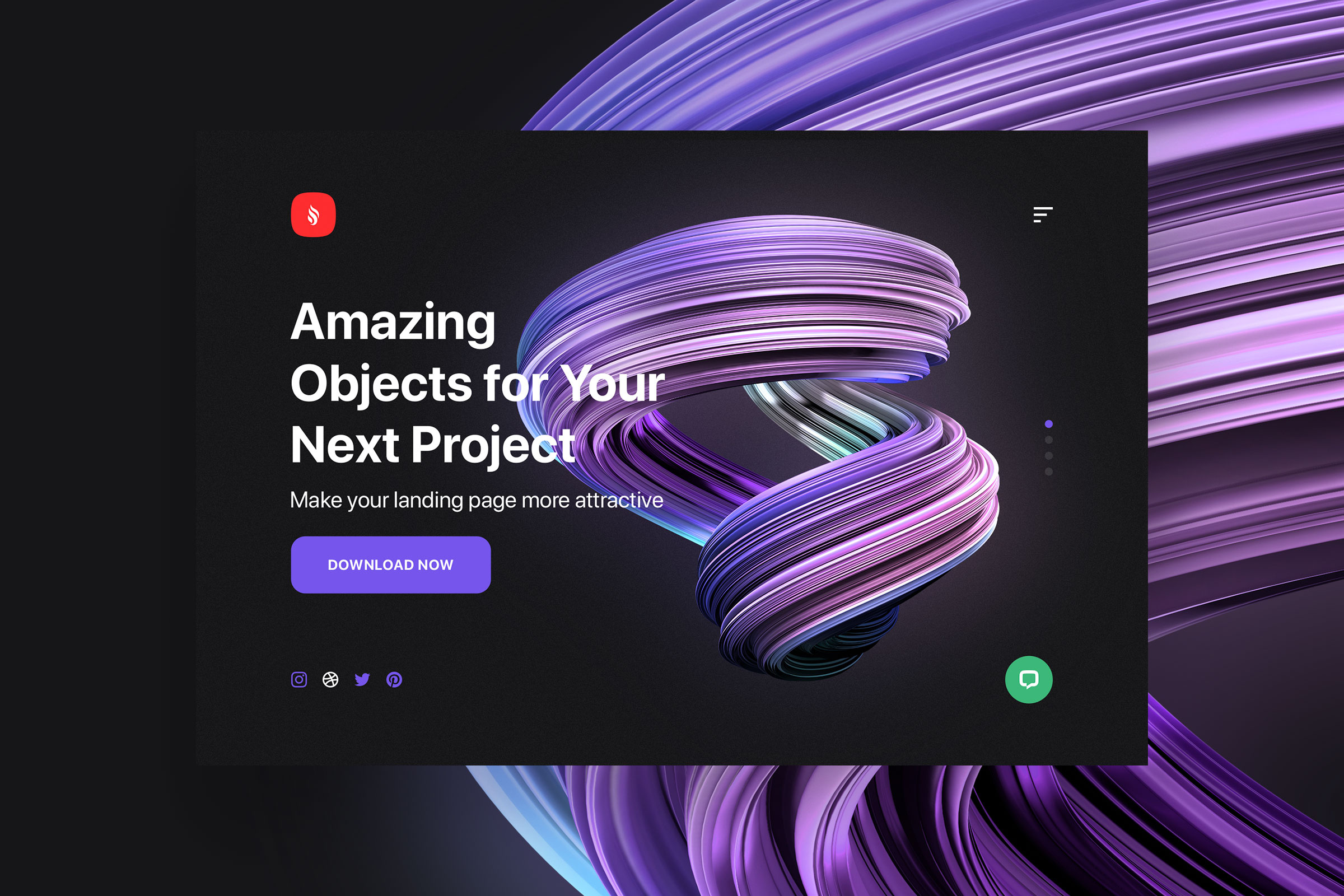 Abstract 3D Twisted Shapes by themefire on Dribbble