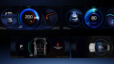 Automotive vehicle UI design by lumisty on Dribbble