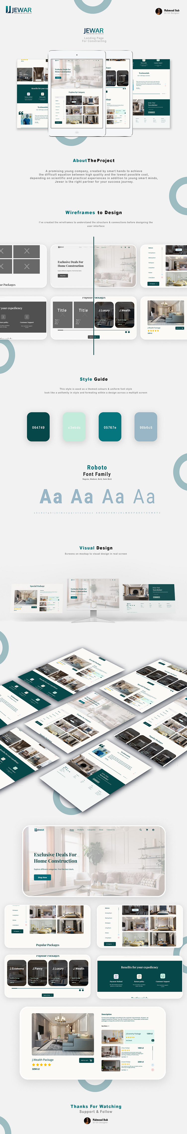 JEWAR CONSTRUCTING | LANDING PAGE by Mahmoud Ihab on Dribbble