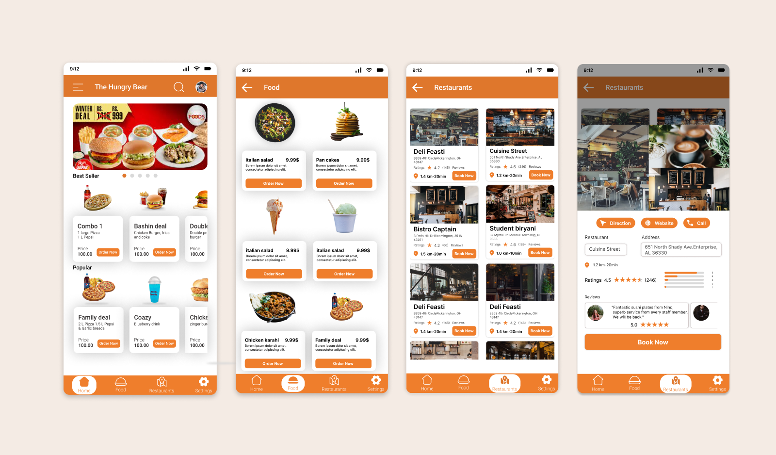 Food App Interface By Shahzaib On Dribbble
