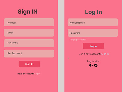 Sign in/Log in page by Risky M on Dribbble