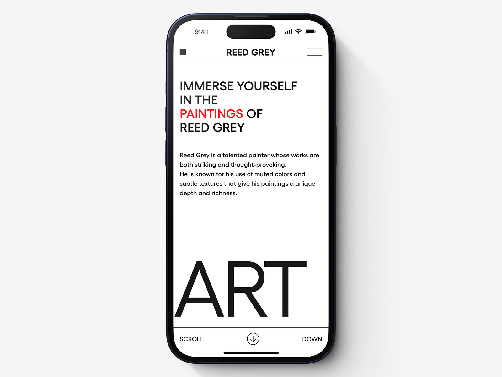 Reed Grey Landing page (Mobile) by Nivesh Birangal on Dribbble Reed Grey Landing page (Mobile) by Nivesh Birangal on Dribbble