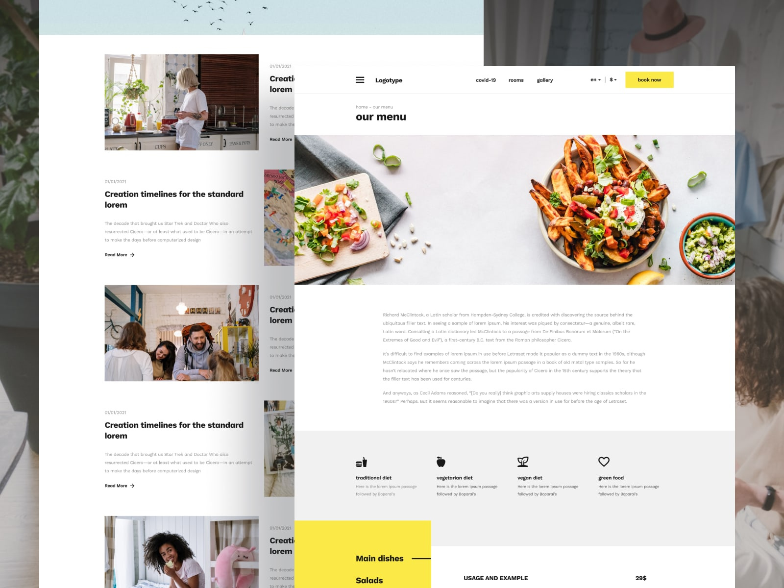 Hostel website design template by Pixel Makers Creative on Dribbble