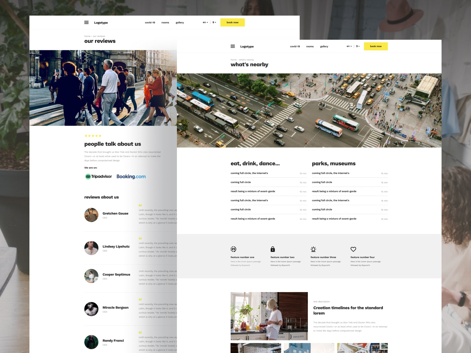 Hostel website design template by Pixel Makers Creative on Dribbble