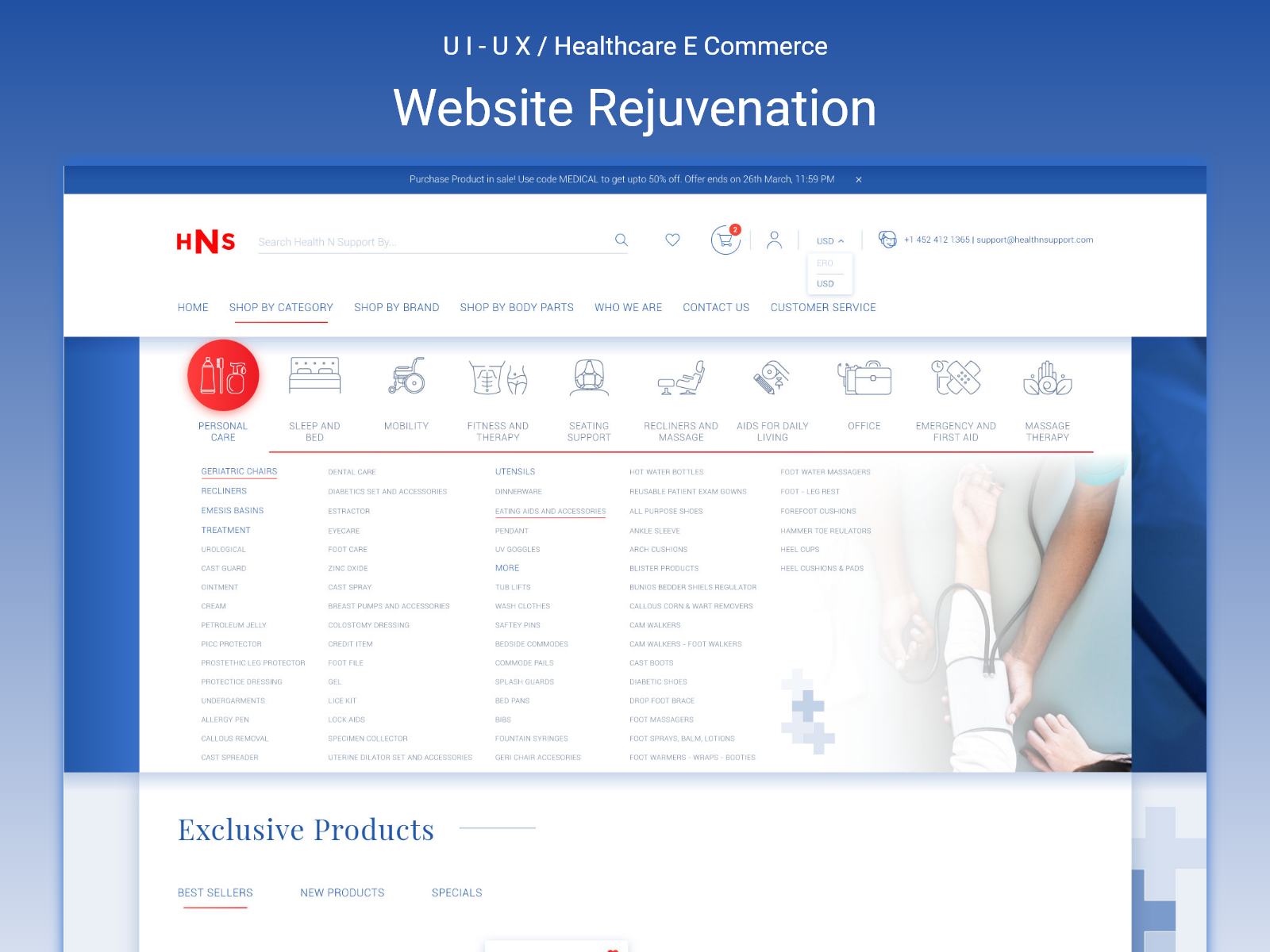 Health and Support UI UX Redesign by Rushi Rajpara on Dribbble