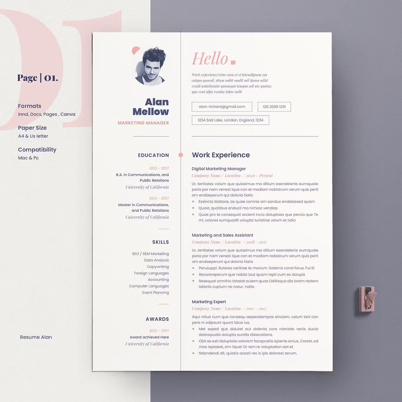 Trendy Resume by Design My CV on Dribbble