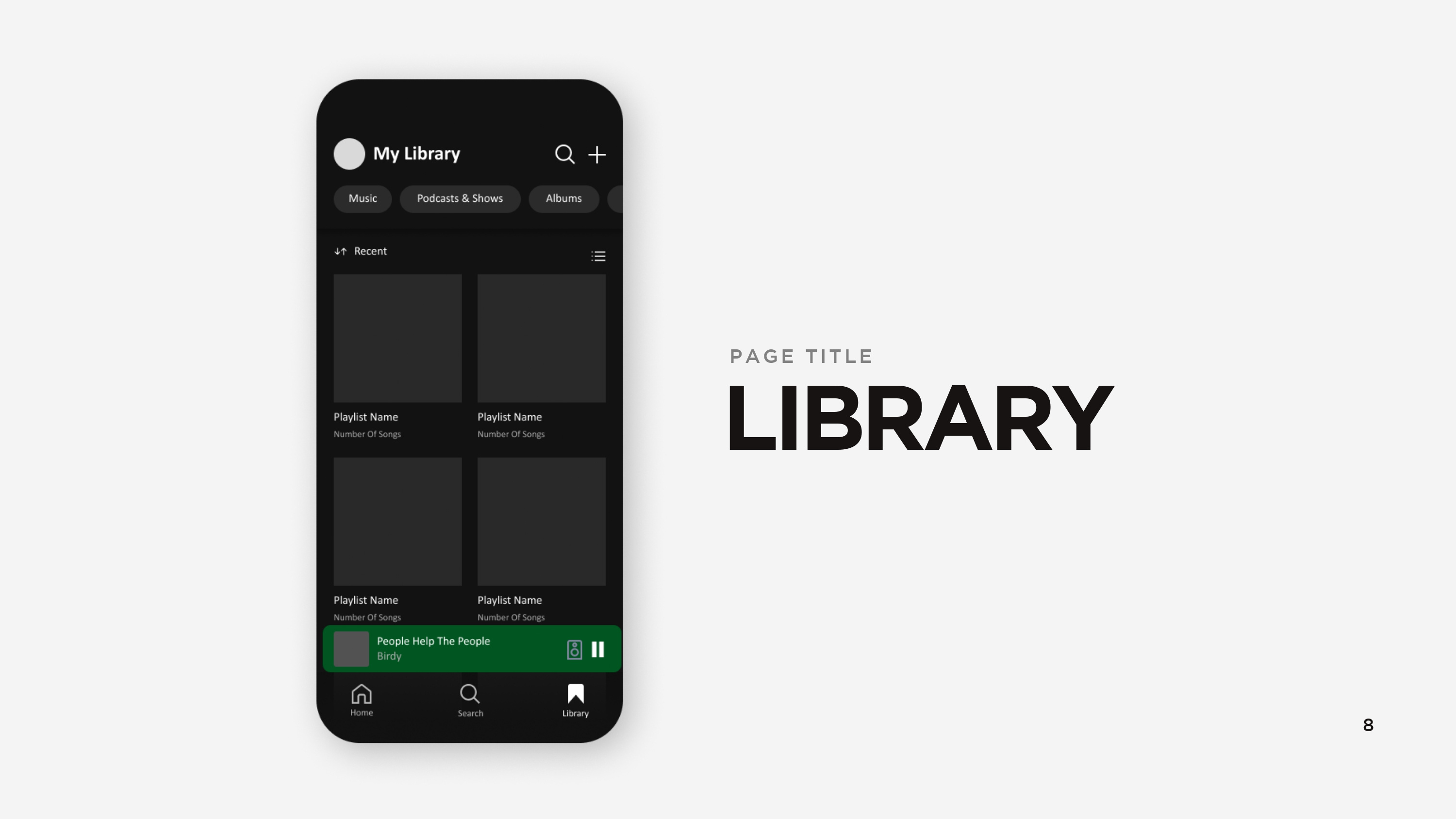 Spotify Low Fidelity Prototype by Shokufe on Dribbble