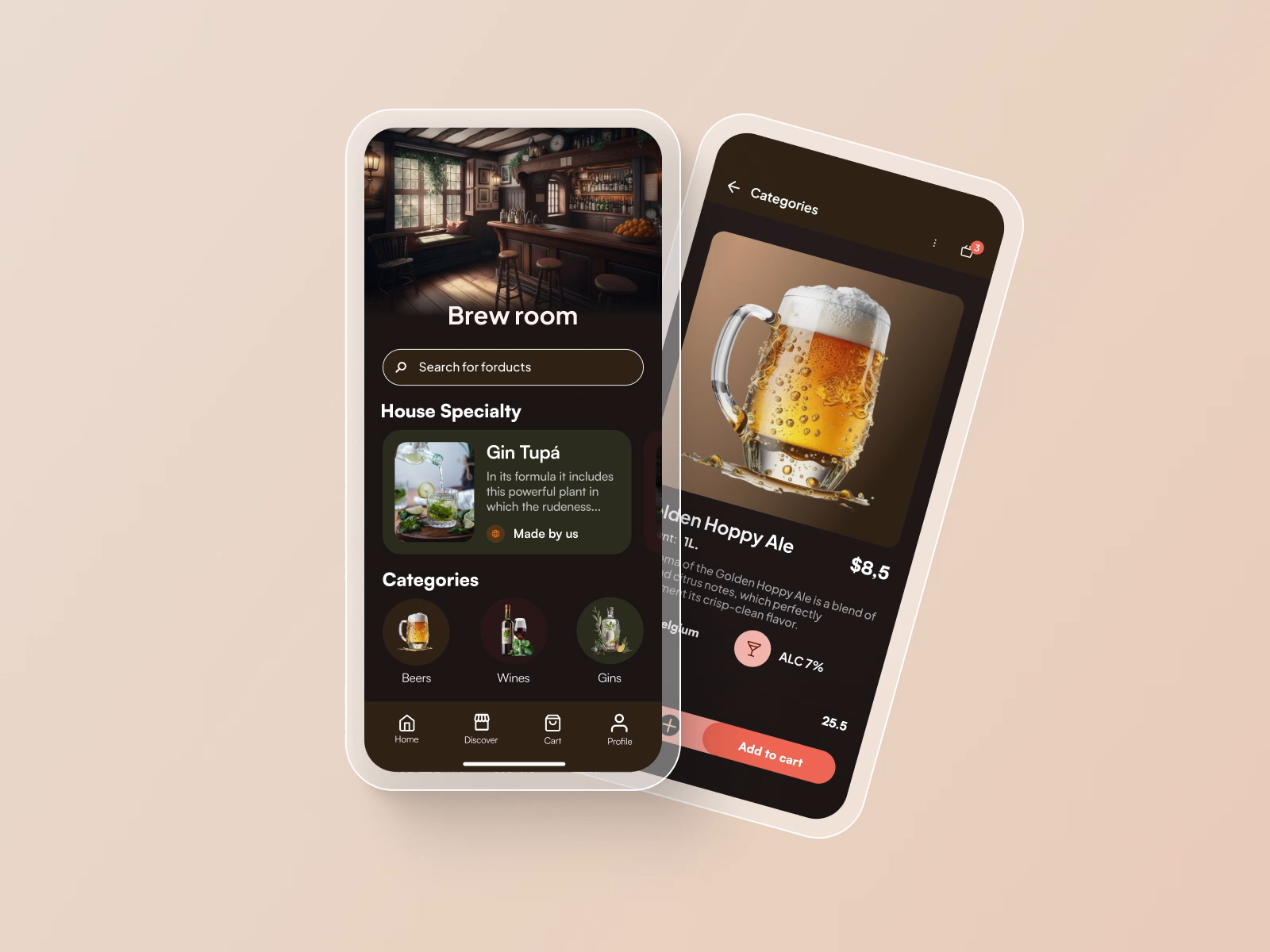 Brew room Mobile by Facundo Bilotto on Dribbble