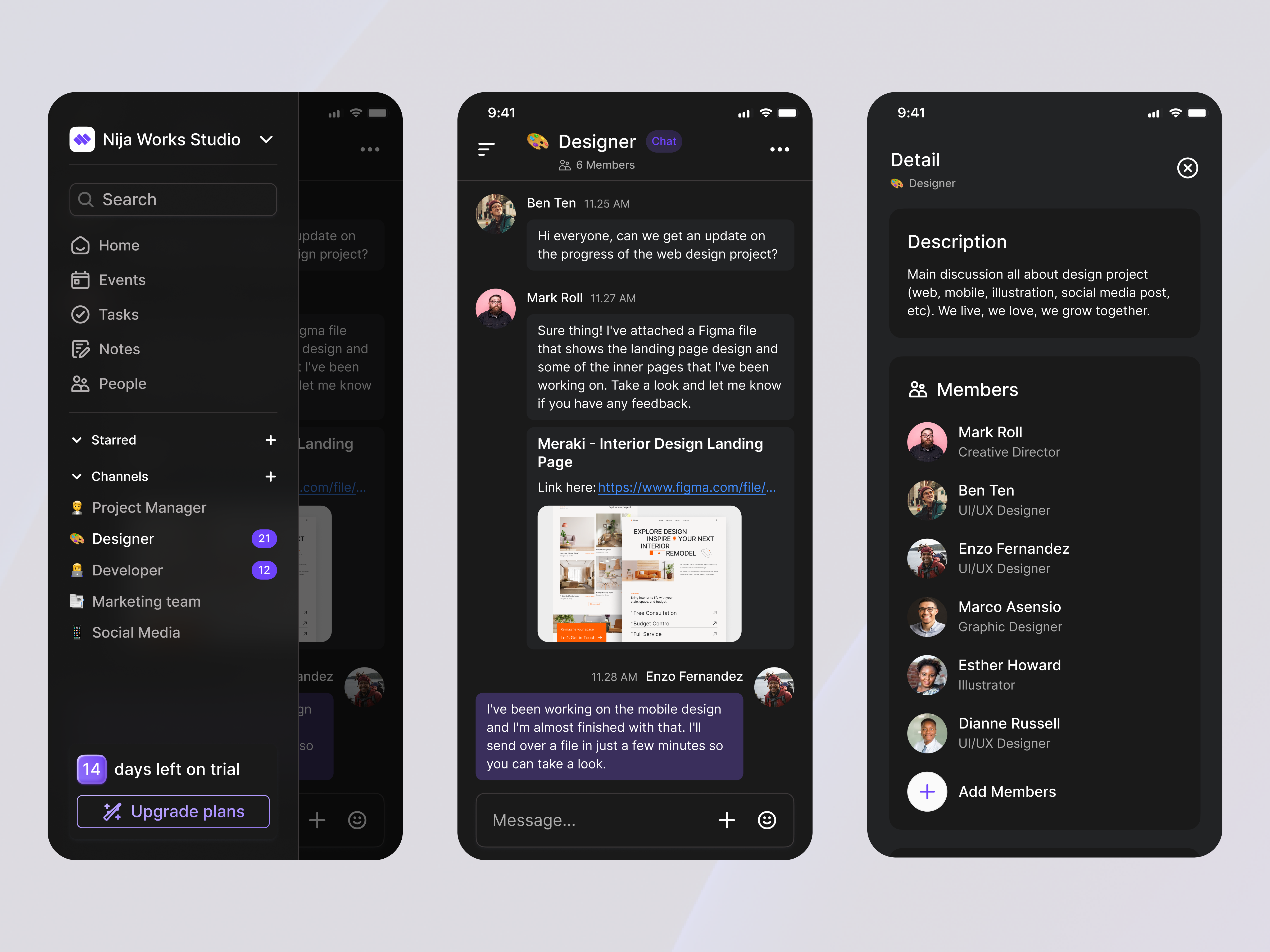 Messenger Dashboard - Mobile App by Ricky Bahtiar for Nija Works on ...