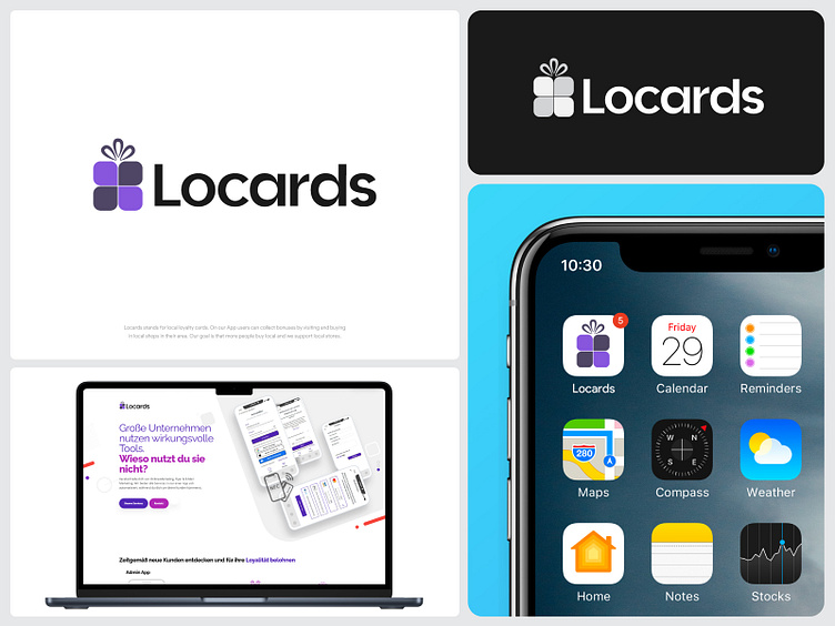 Locards | Gift Card - Loyalty Card - Gift box - App Icon Logo by Opedia ...