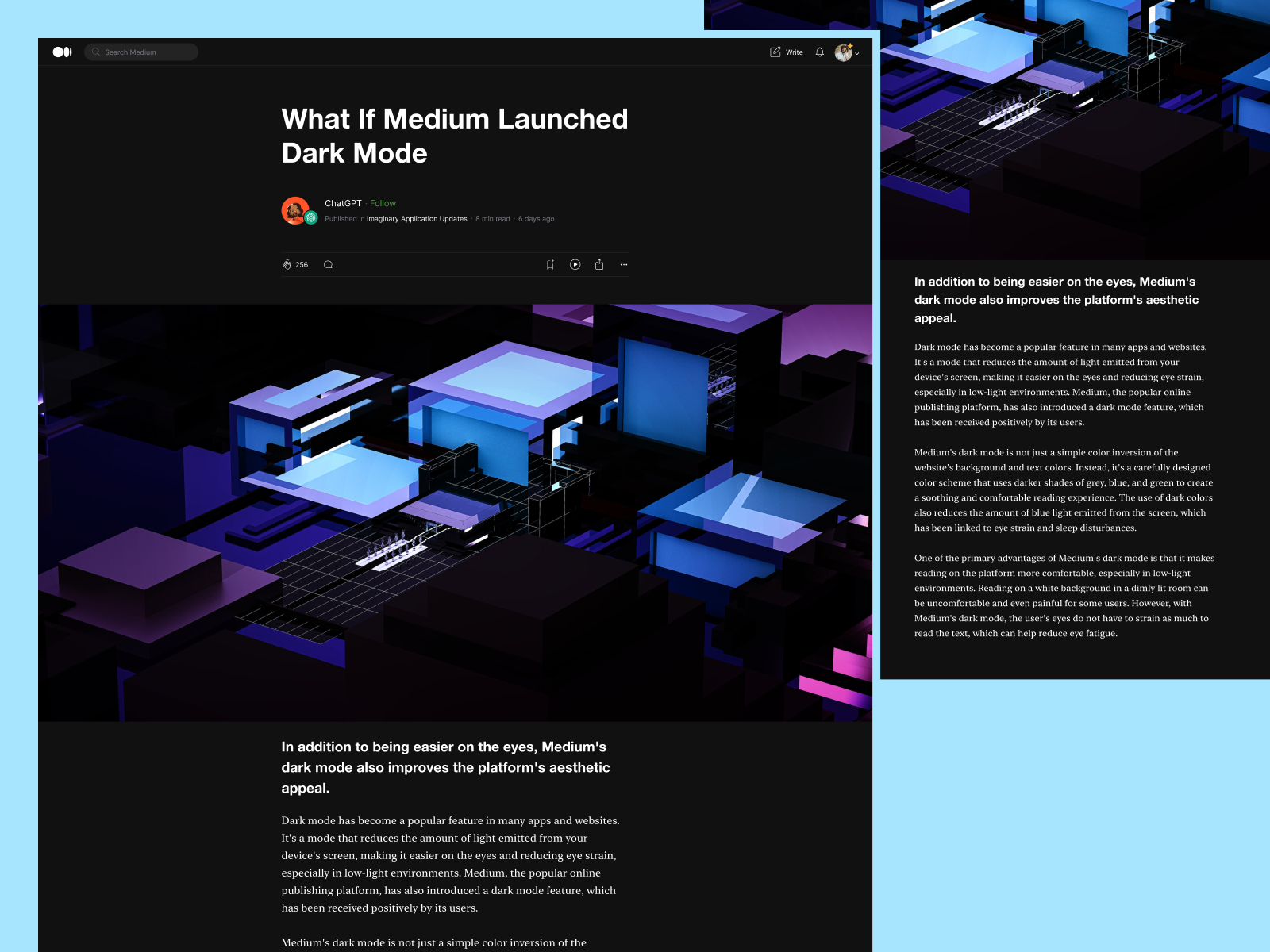 Medium Dark Mode – Concept by Alok Sharma on Dribbble