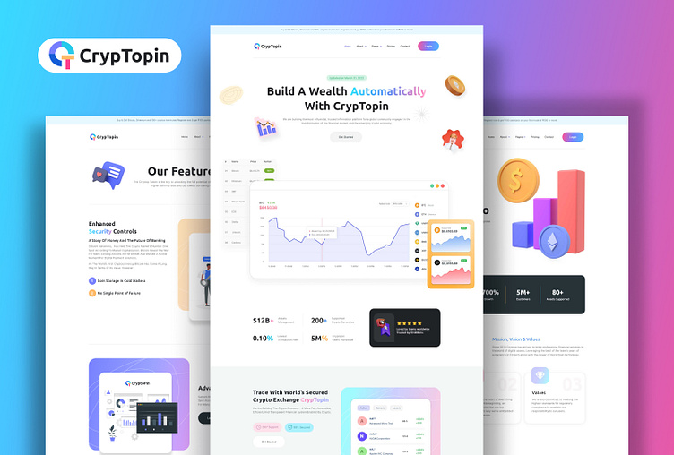 Premium Crypto Finance Webflow Website Template Design by VictorFlow on ...