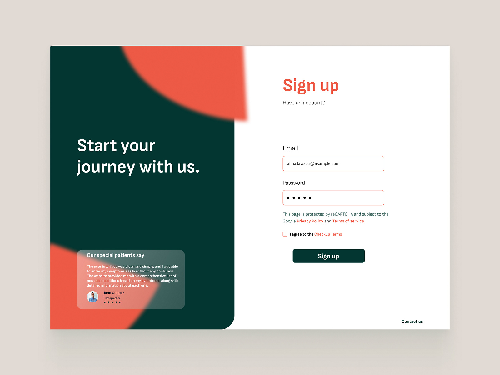 Sign up page Ui by Dipo on Dribbble