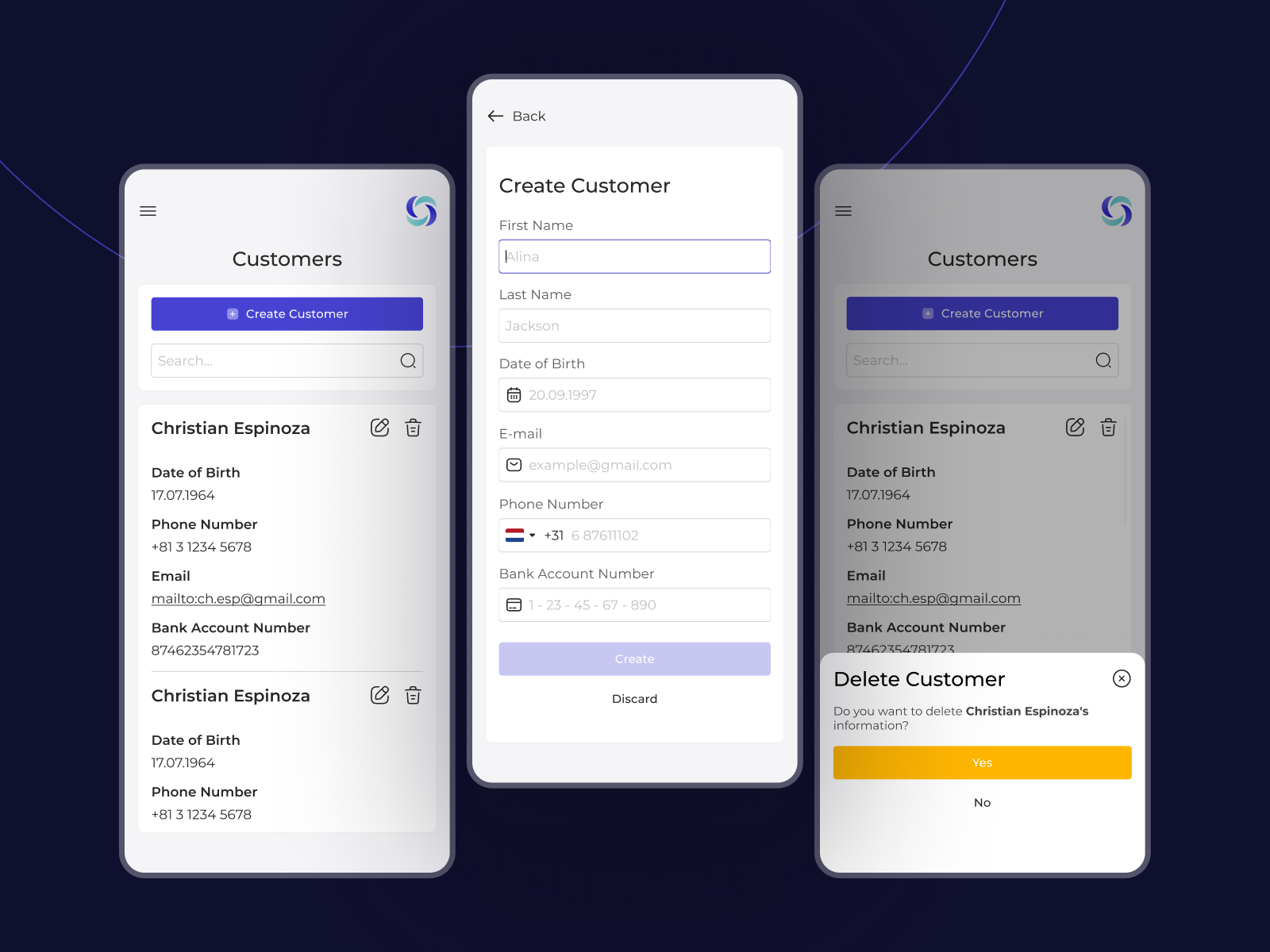 CRUD Application by Majid Valizadeh on Dribbble