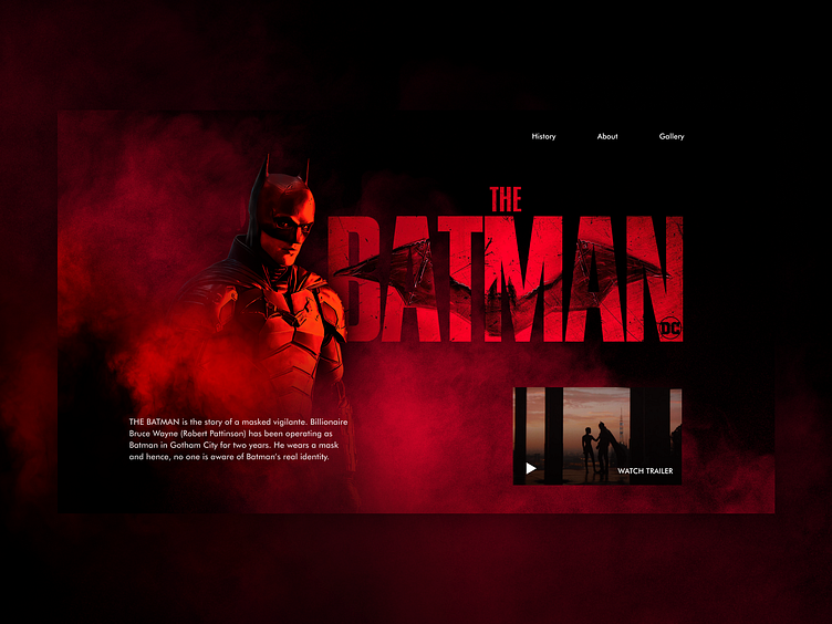 Batman Landing page design by Darya Zagoskina on Dribbble