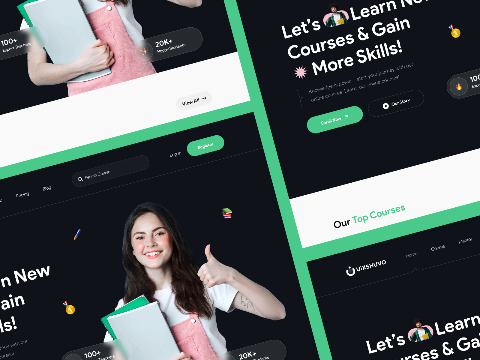 Online Course Landing Page by Uix Shuvo on Dribbble