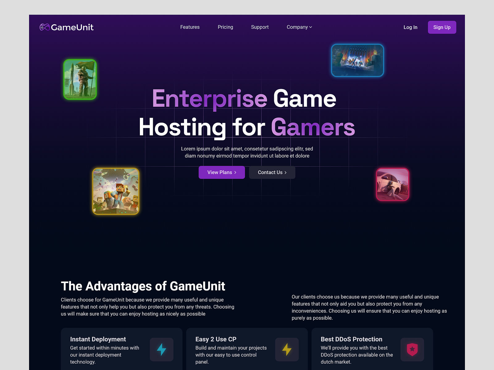 Game Hosting | GameUnit by Pepijn Weijers on Dribbble