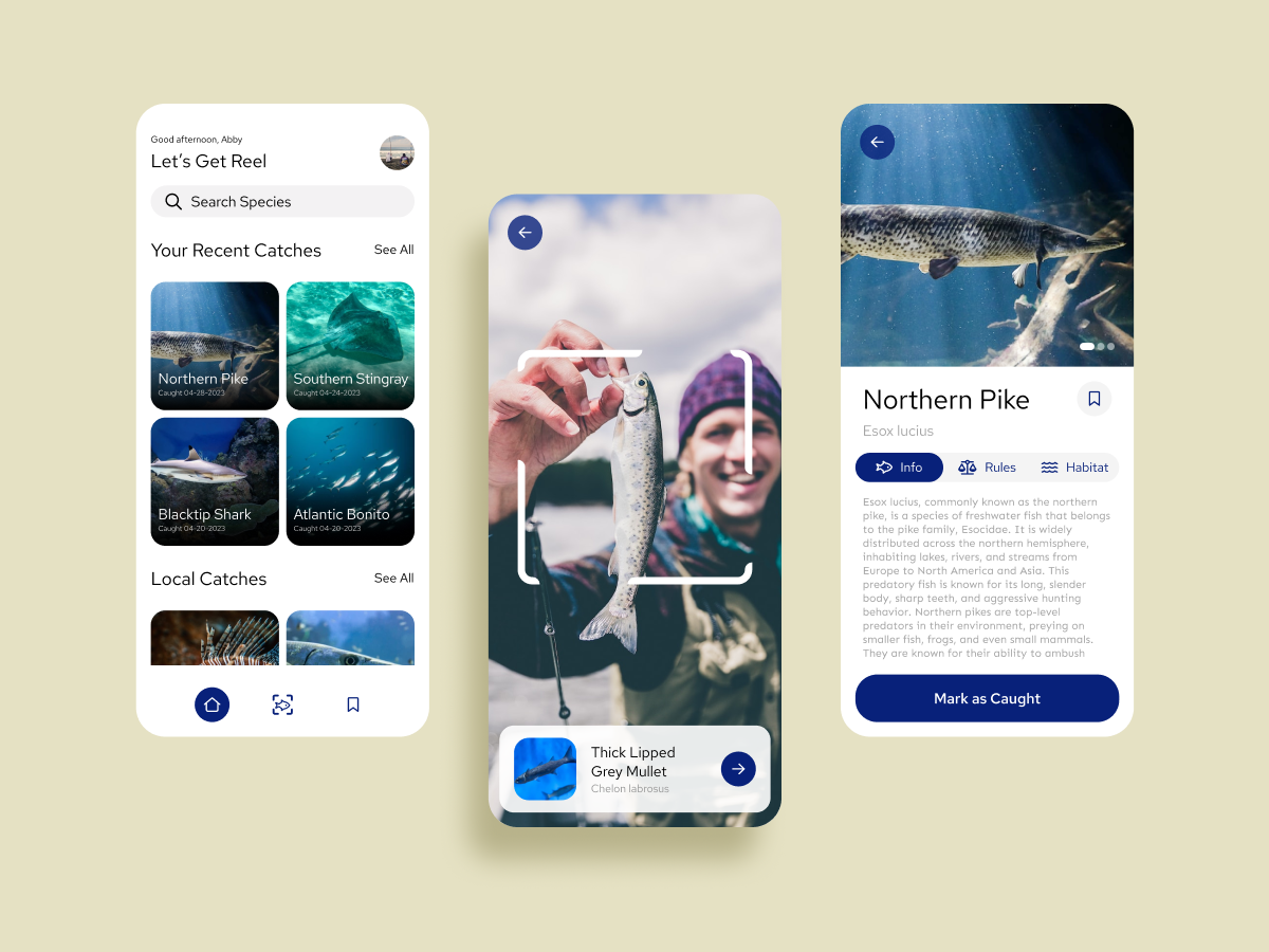 Identify- Fishing- Mobile App by Melisa Morley on Dribbble