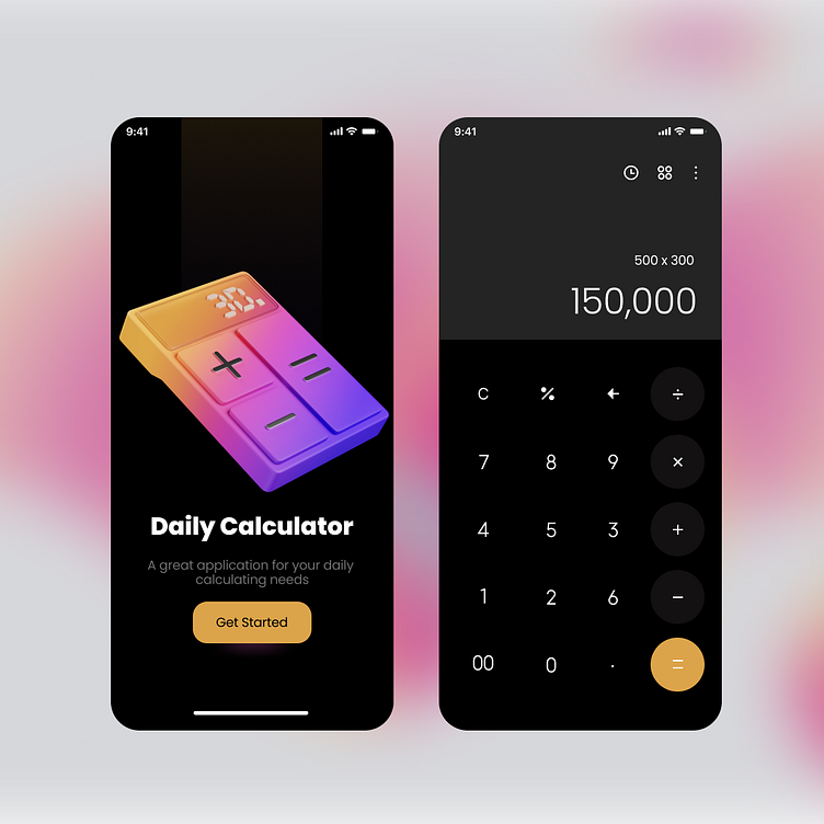 Calculator UI Design by Samuel Francis on Dribbble