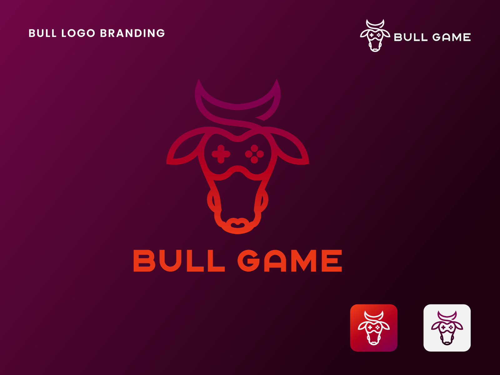 Bull Game Logo Design. by Branding Lab on Dribbble
