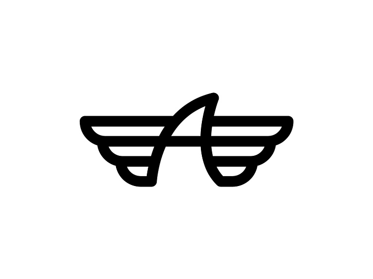 Letters A eagle's wing Logo (Approved On Logoground) by Mehedi Hasan on ...