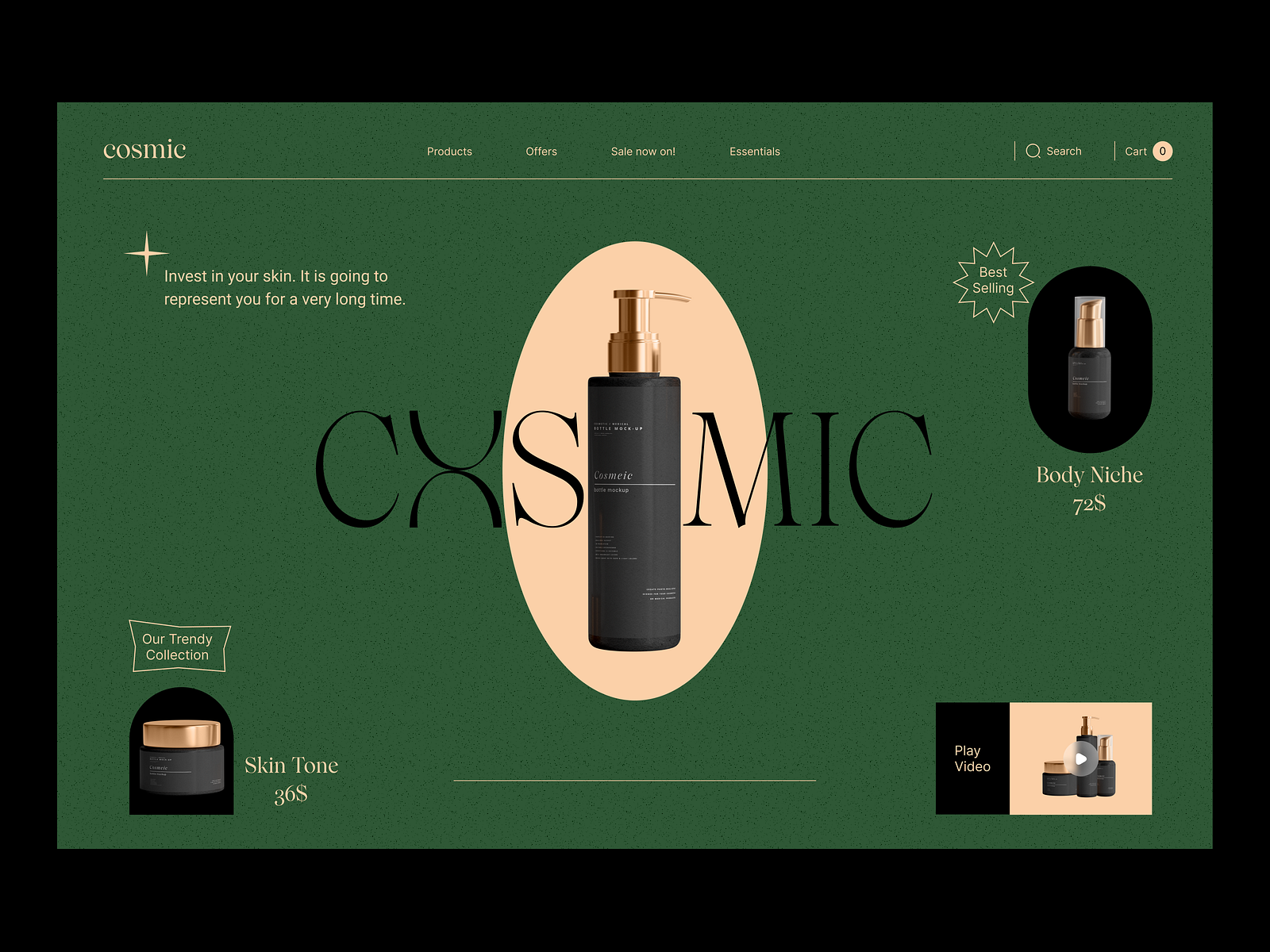 Cosmetics - Web design by Al Sajmun Saju for Pexeldio on Dribbble