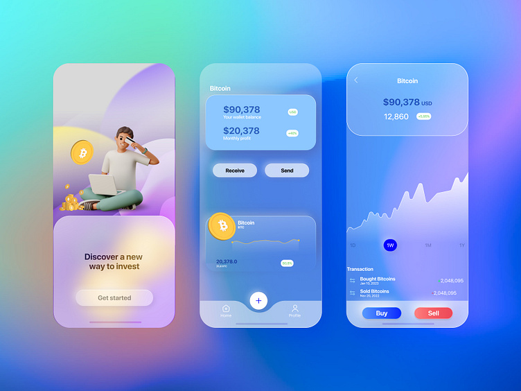 Crypto App User interface by Ajmal on Dribbble