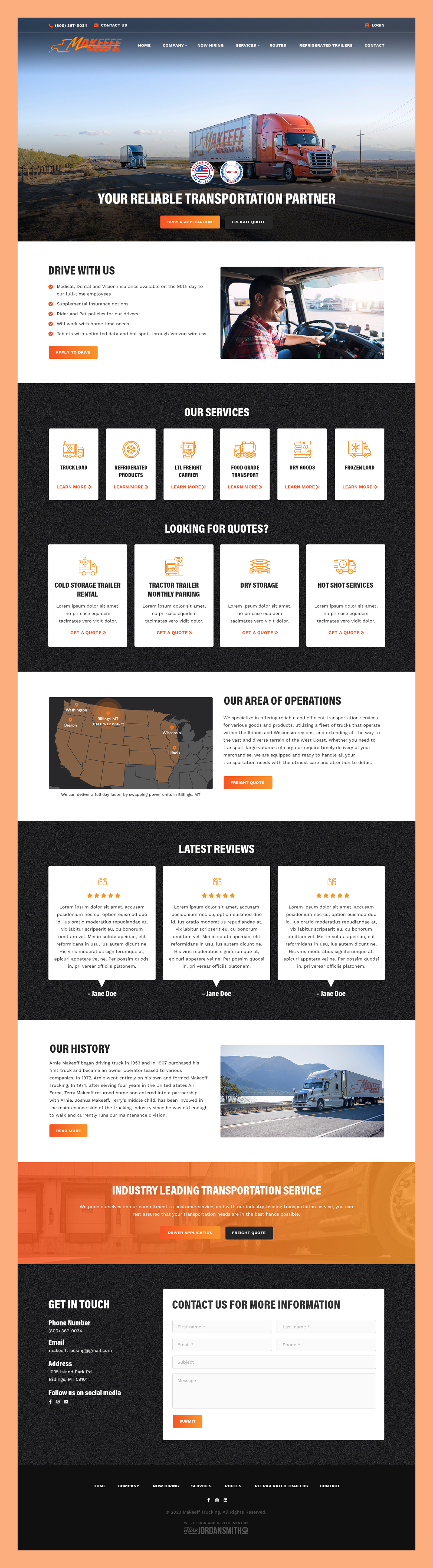 Transportation Web Design designs, themes, templates and downloadable ...