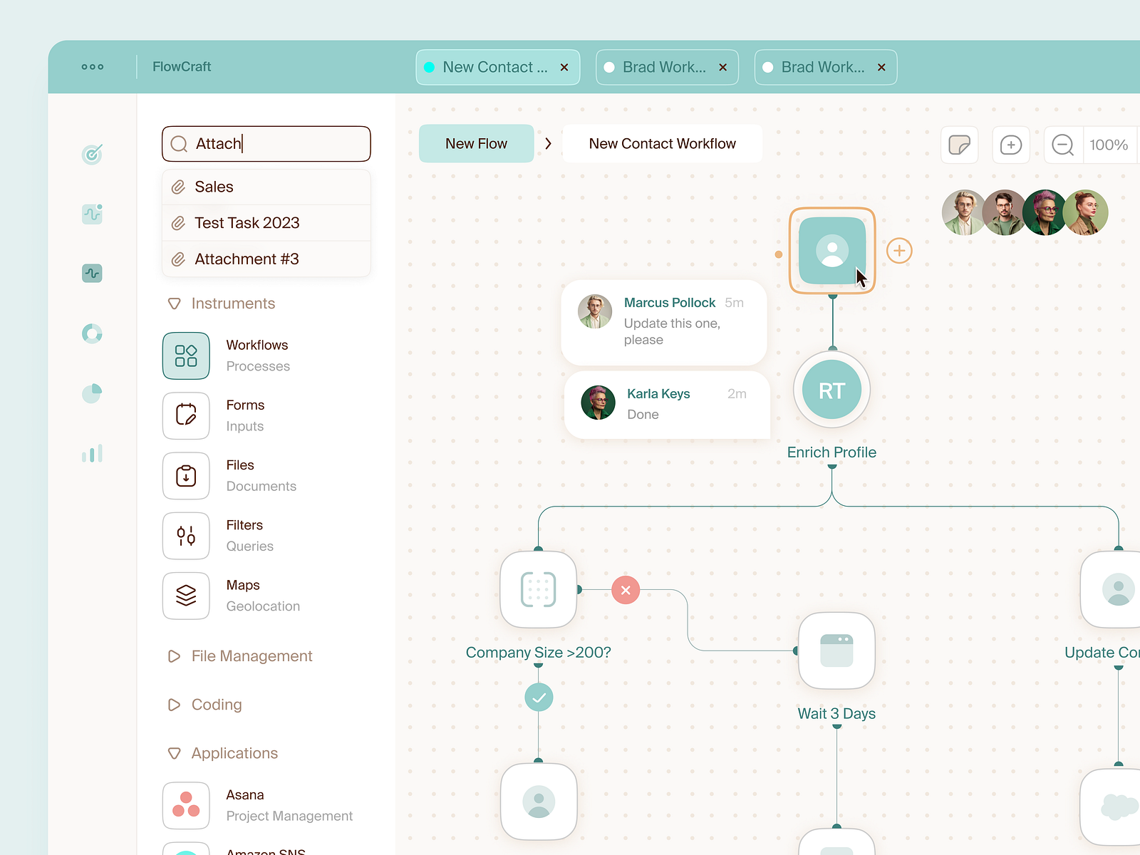 Workflow dashboard concept by Nika Teiler on Dribbble