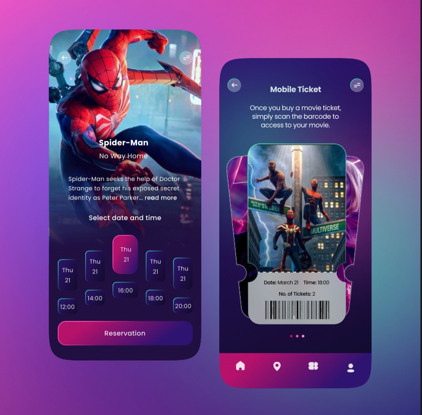 Movie Ticket Booking UI by Blessing Gilbert on Dribbble