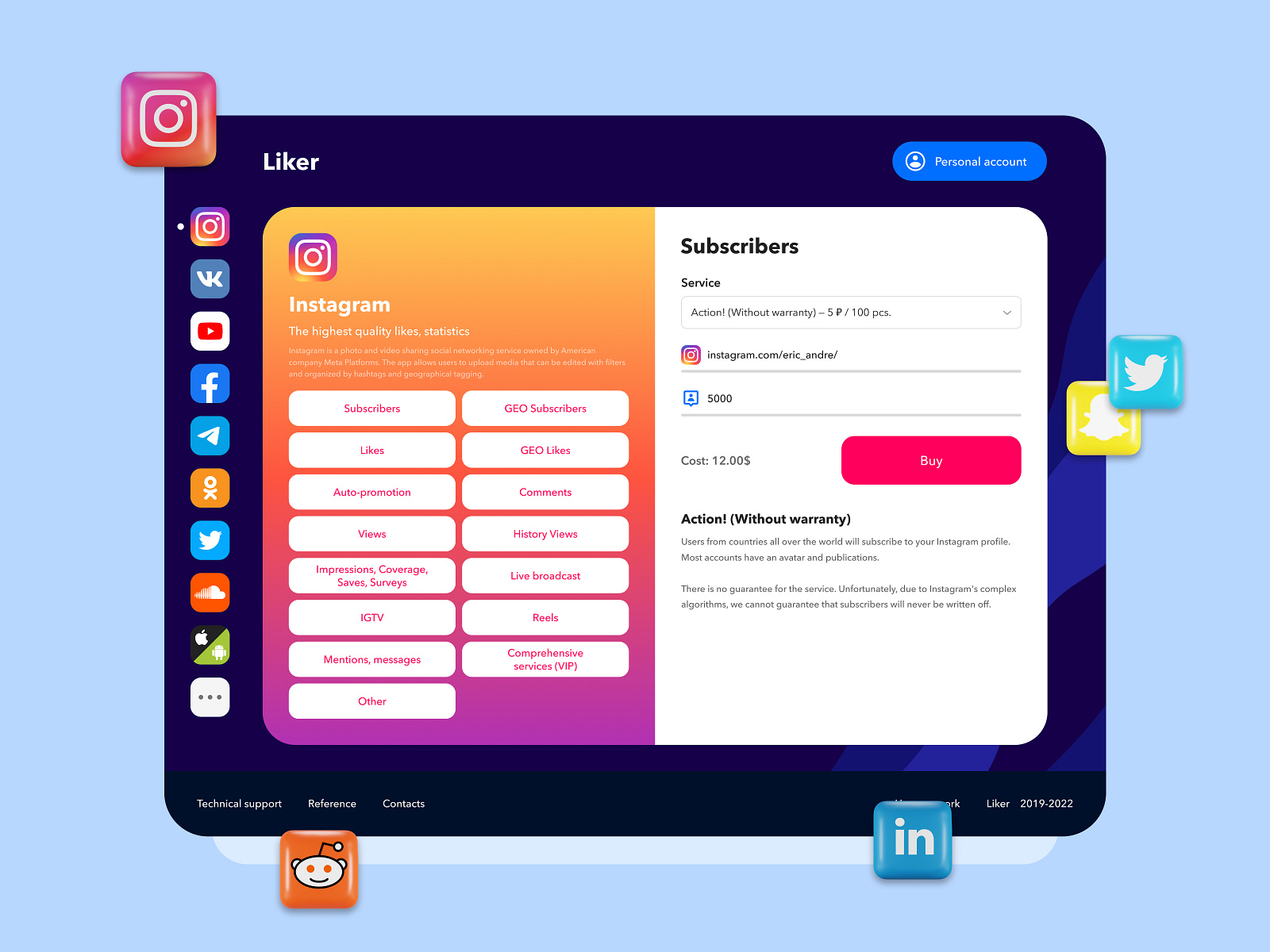 SMM Panel Service by Nick Naumenko on Dribbble