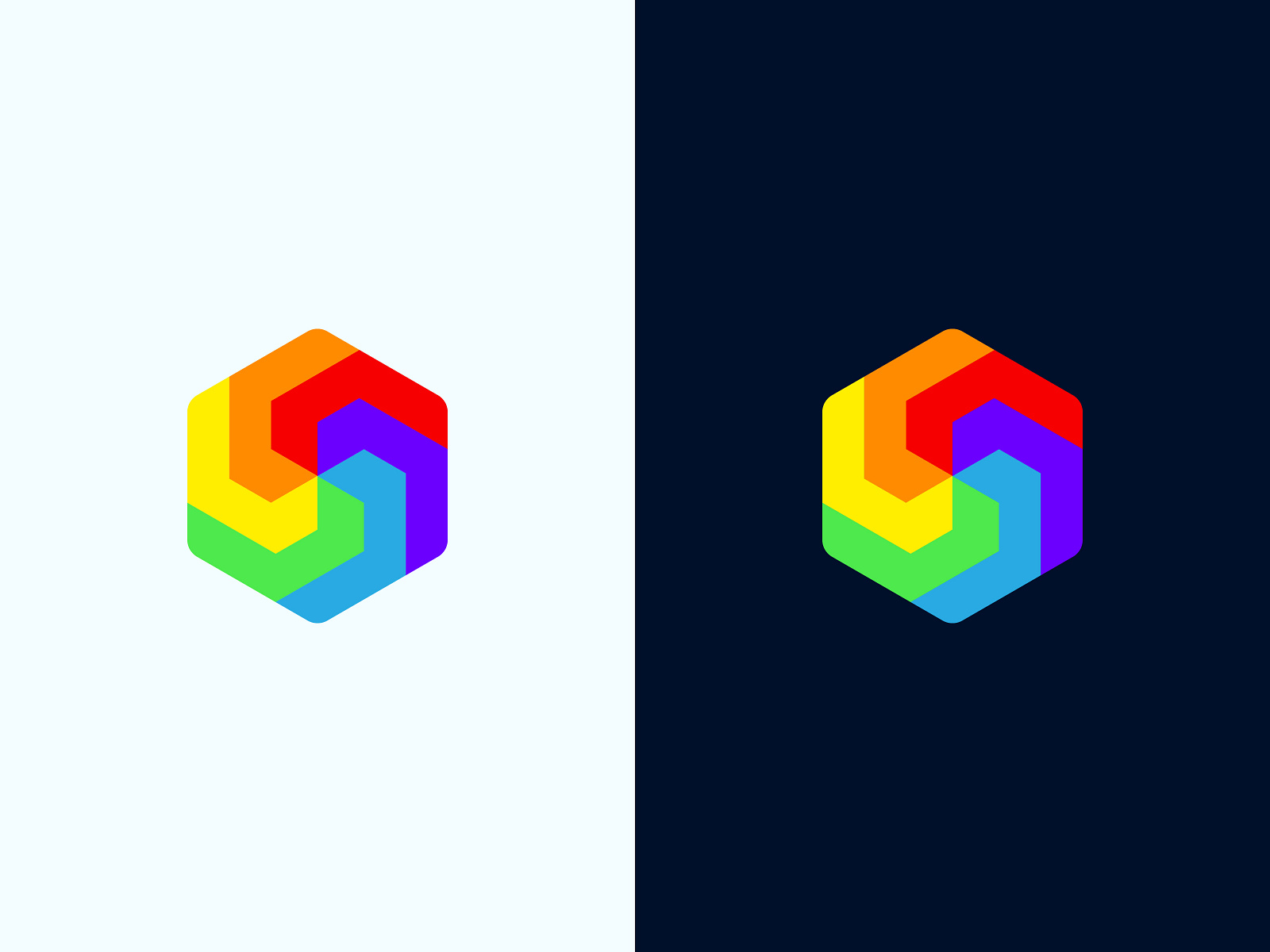 Creative Colorful Hexagonal Logo Brand Concept by Sujay Gain on Dribbble