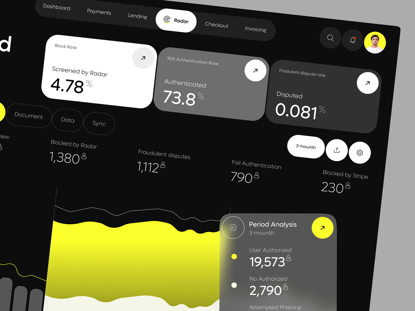 Stripe Risk Radar by RonDesignLab ⭐️ on Dribbble