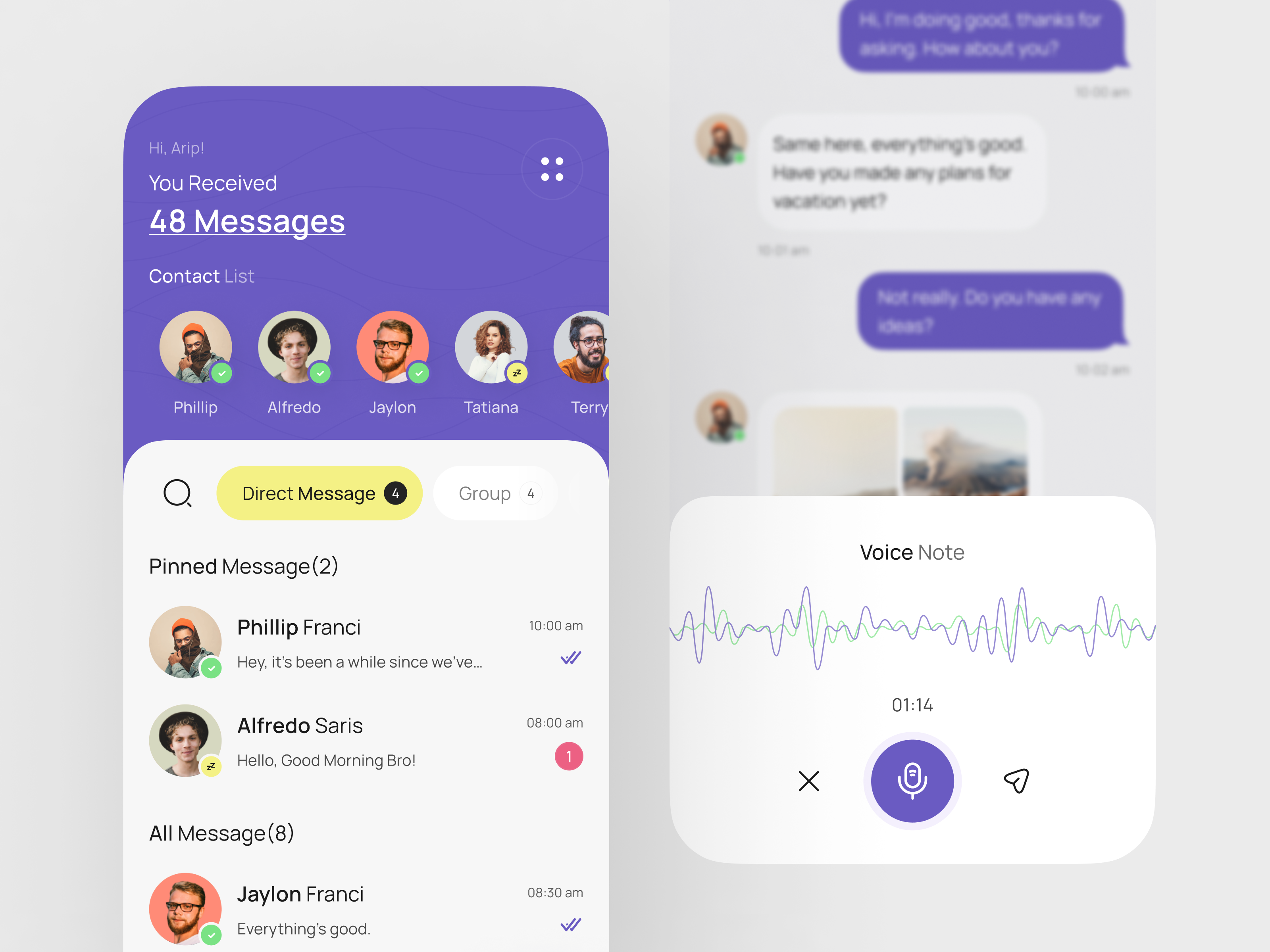 Chat Mobile App by Arip for Hatypo Studio on Dribbble