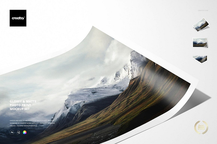 Glossy & Matte Photo Print Mockup by Official CreativeStore on Dribbble
