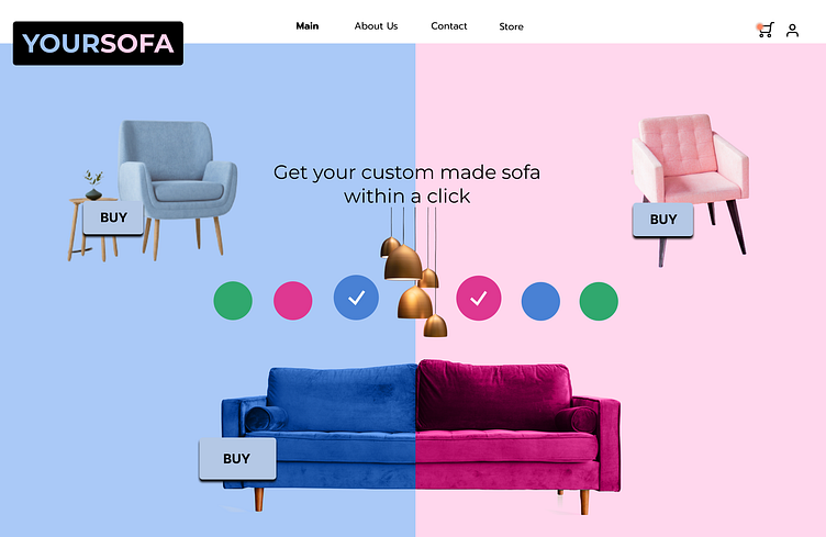 Sofa Store Landing Page by Viktoria on Dribbble