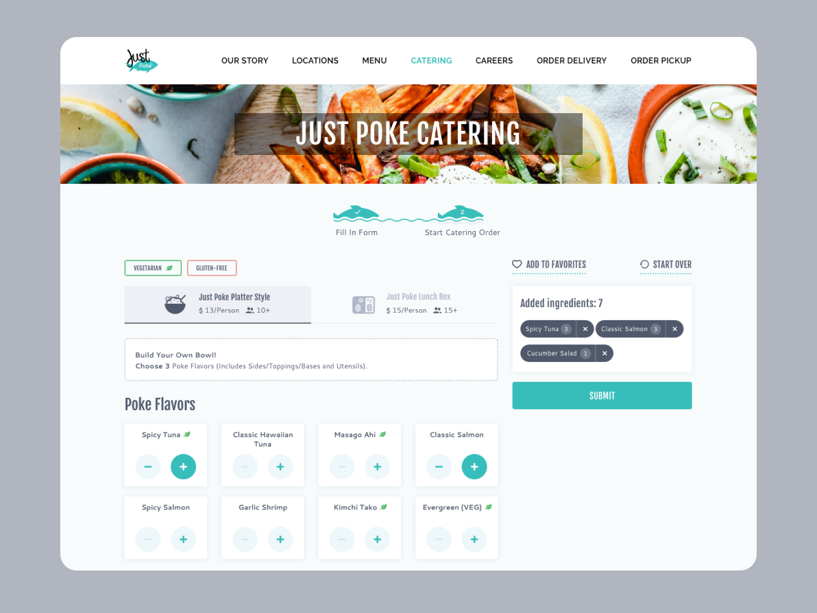 Catering Website | Order by Maryna on Dribbble