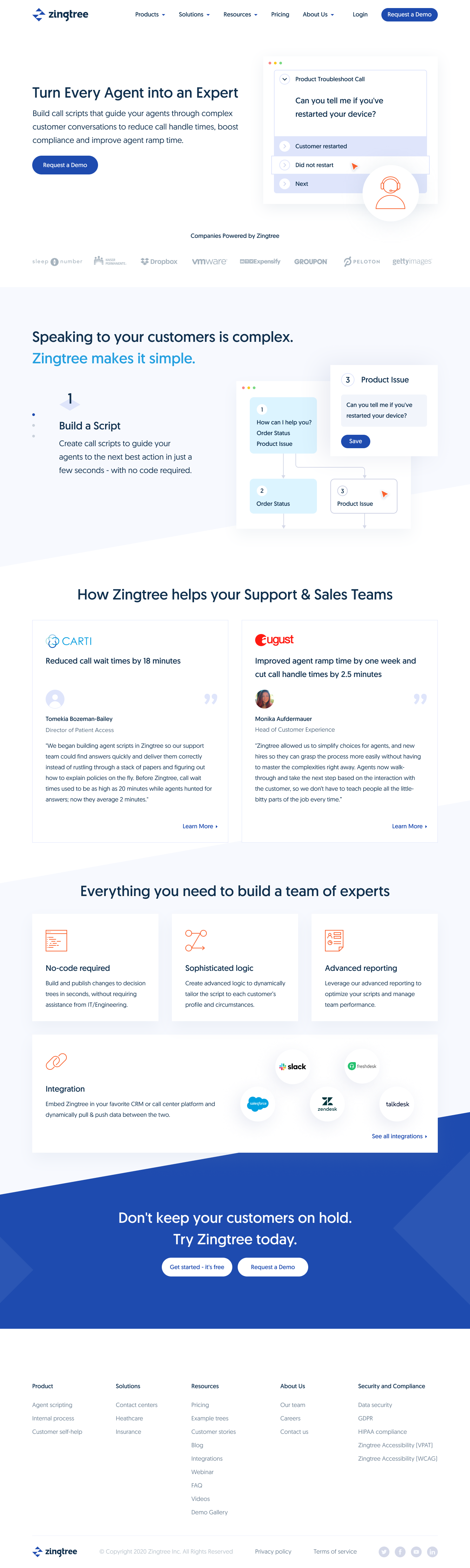 Zingtree Product Agent Scripting by Ivan A Annikov for Luma Studios on Dribbble
