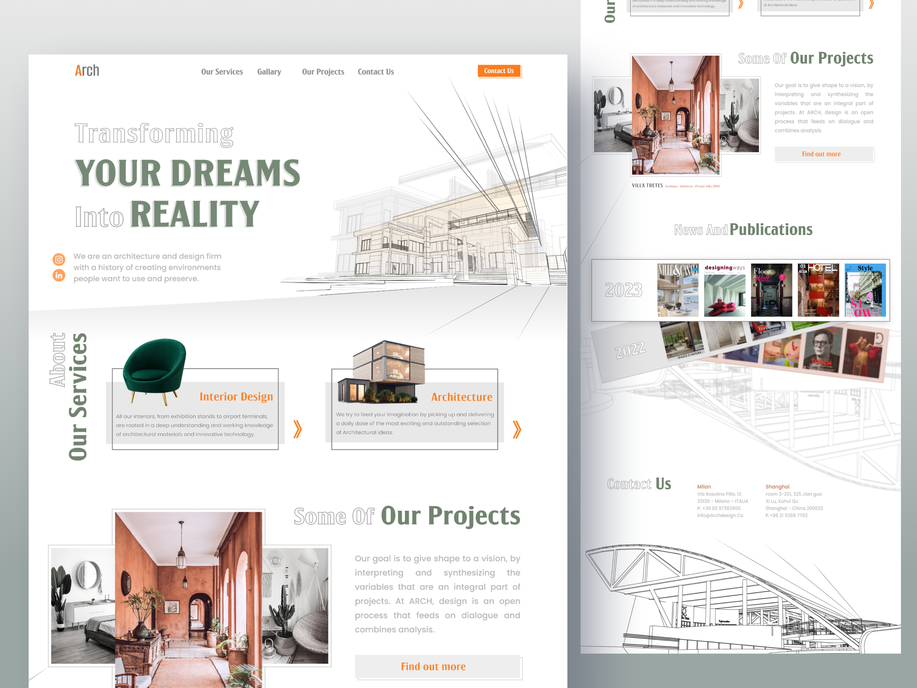 Architecture Website UI by mahtab.hk on Dribbble