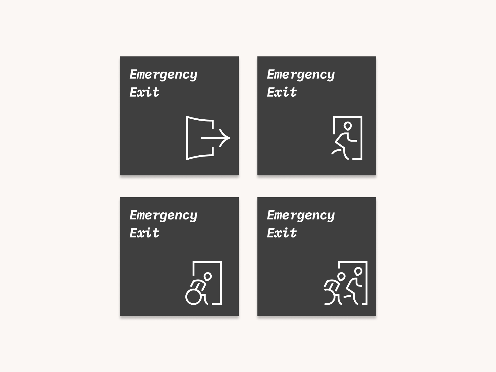 Signages using Guidance Icons by Streamlinehq on Dribbble
