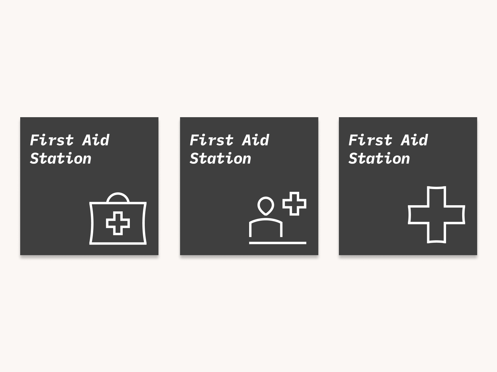 Signages using Guidance Icons by Streamlinehq on Dribbble