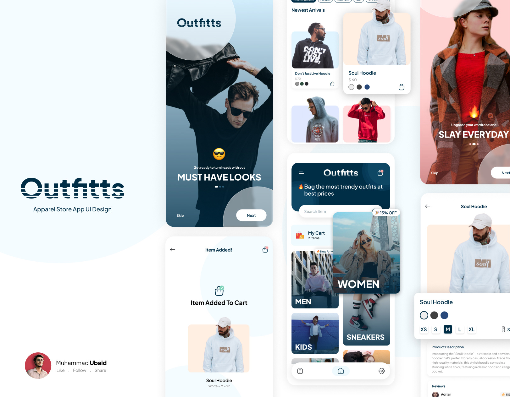 Clothing Brand App UI Design by Muhammad Ubaid Ullah on Dribbble