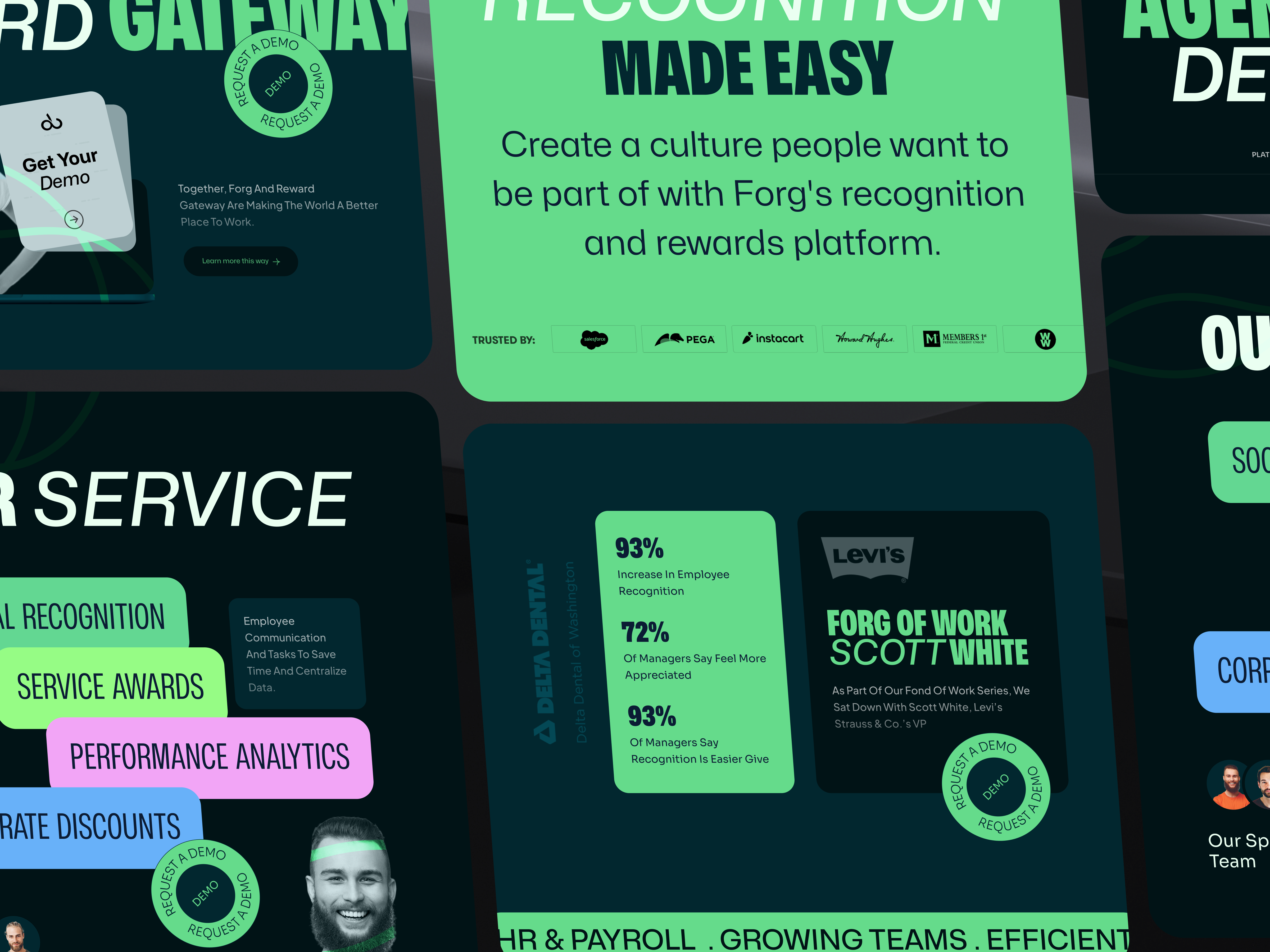 Recognition and rewards website Design by Mufidul for Omotive on Dribbble