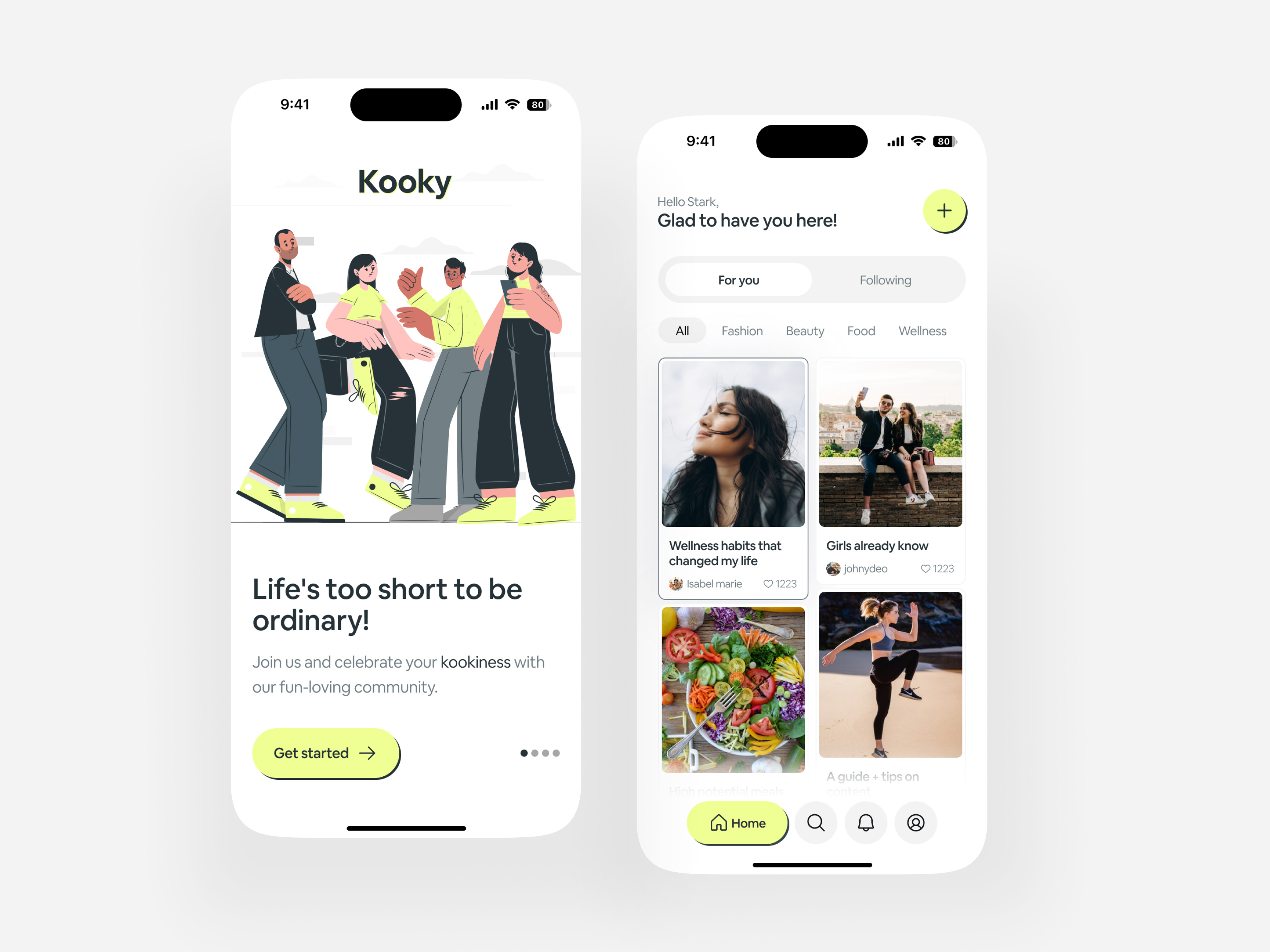 Kooky - Lifestyle community app by Jay Borda on Dribbble
