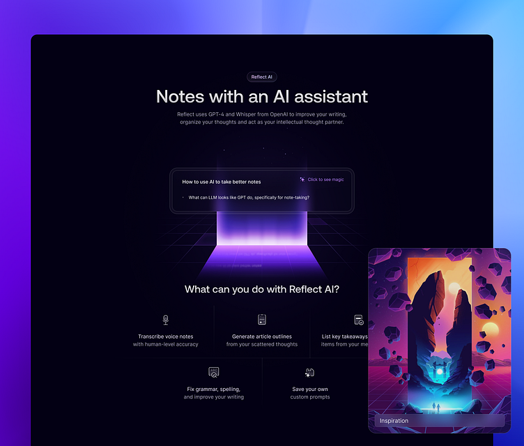 Reflect.app Re-Design by Oğuz Yağız Kara on Dribbble