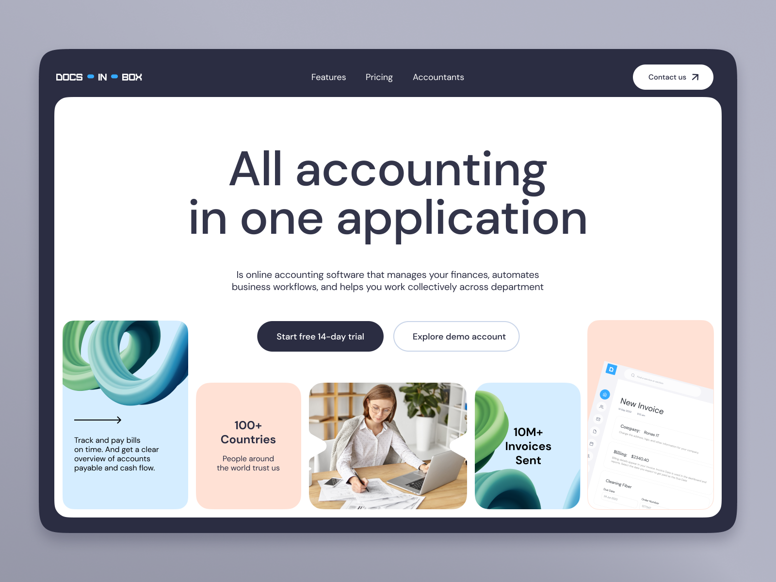 Accounting Software Website by Ronas IT | UI/UX Team on Dribbble