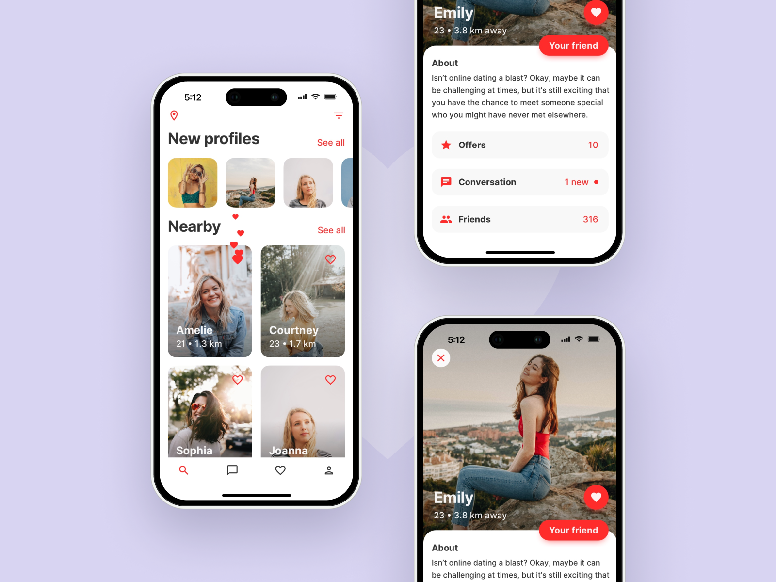 Dating App | Mobile App Concept by Filip Staszek for FiveDotTwelve on ... Dating App | Mobile App Concept by Filip Staszek for FiveDotTwelve on ...